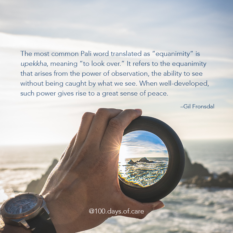 Two Aspects of Equanimity - 100 Days of Care