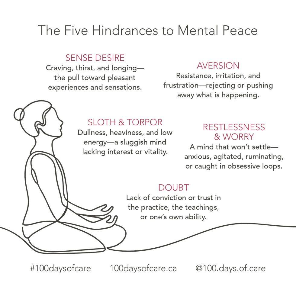 The Five Hindrances to Mental Peace - 100 Days of Care